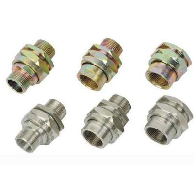 China Smooth Surface Silver Intrinsically Safe Cable Gland Providing Explosion Proof Connections for Hazardous Location Wiring for sale