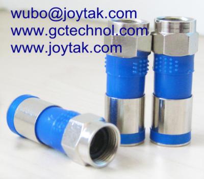 China Tipo cable coaxial/F.C.041 del conector F de la compresión de la prenda impermeable 75ohm 50ohm RG6 RG59 del varón en venta
