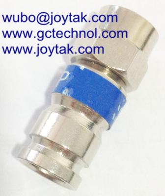 China Tipo el PCT TRS 6L del conector F de la compresión con el cable coaxial/F.C.036 del anillo o RG6 en venta