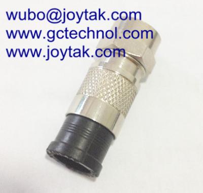 China Tipo cable coaxial/F.C.031 del conector F de la compresión de la prenda impermeable RG6 RG59 del varón en venta