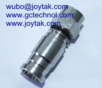 China Tipo varón del conector F de la compresión para la TV vía satélite del cable coaxil de RG6 RG59/F.C.028 en venta