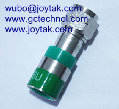 China Tipo conec del conector F de la compresión de F para las cámaras de seguridad/F.C.027 del cable coaxil de RG6 RG59 en venta