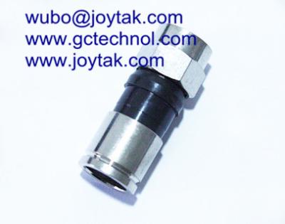 China Tipo del conector F de la compresión para el cable coaxil de RG6 RG59 niquelado/F.C.020 en venta