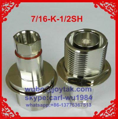 China DIN 7/16 female connector clamp type for 1/2superflexible cable all brass factory selling en venta