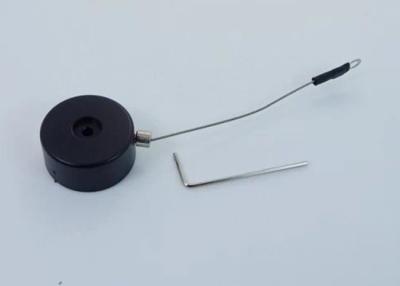 China Round Anti-Theft Recoiler /33*15.6mm ABS Pull Box With Steel Wired Cable for sale