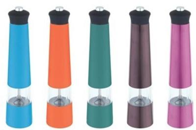 Cina Red, yellow or green Stainless Steel Pepper Mill, family mini grinder in vendita