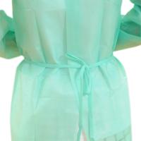 China Full Coverage Green Disposable Isolation Gowns Pp/Sms/Pp+Pe Material for sale