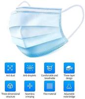 China CE FDA Blue Disposable Earloop Mask High Efficiency Face Protection for sale