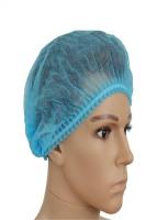 China Double Elastic String PP Disposable Head Cap , Disposable Clip Cap Bule Color for sale