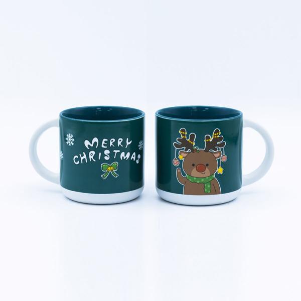 Quality Decal Fired Design Christmas Cups Wholesale 410ml Capacity For Festive Drinks for sale