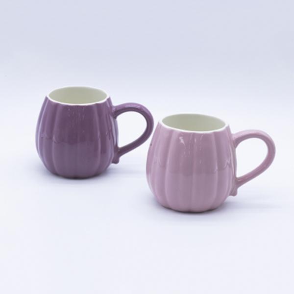 Quality Deep Purple And Light Purple Glaze Halloween Coffee Mugs Dia 8*9.9 Cm 10.6 Cm H 520 Ml For Gift Stores for sale