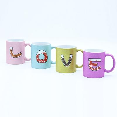 China Christmas Coffee Mug With Glitter And Color Spraying For Holiday Gift Shops for sale