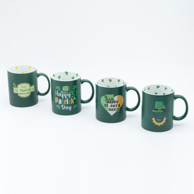China Decal Fired St Patrick's Day Beer Mugs For Tourist Attractions for sale