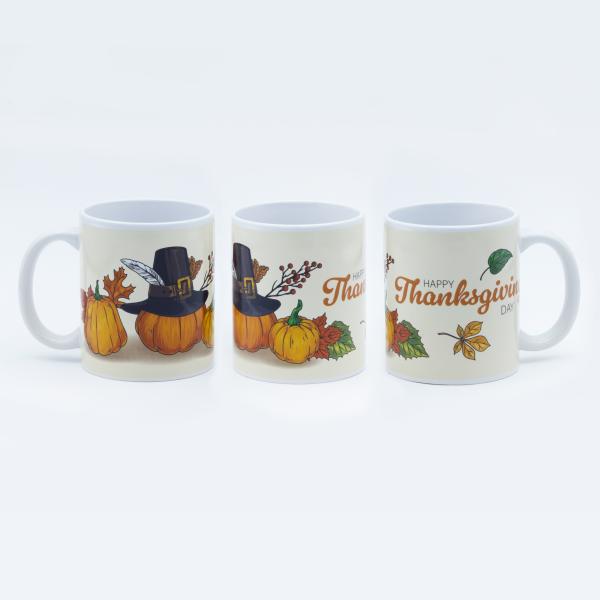 Quality High Temperature Decal Fired Ceramic Thanks Giving Cups Bulk For Festival Gift Enthusiasts With Custom Designs for sale