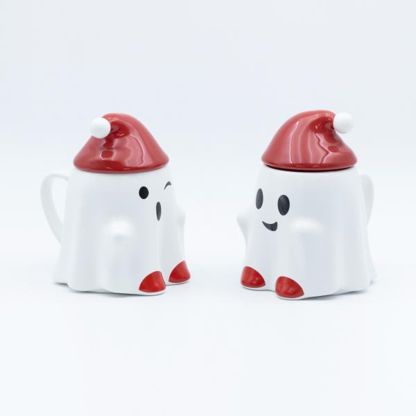 Quality Factory Ceramic Halloween Coffee Mug With Lid And Customizable Designs For Gift Stores for sale