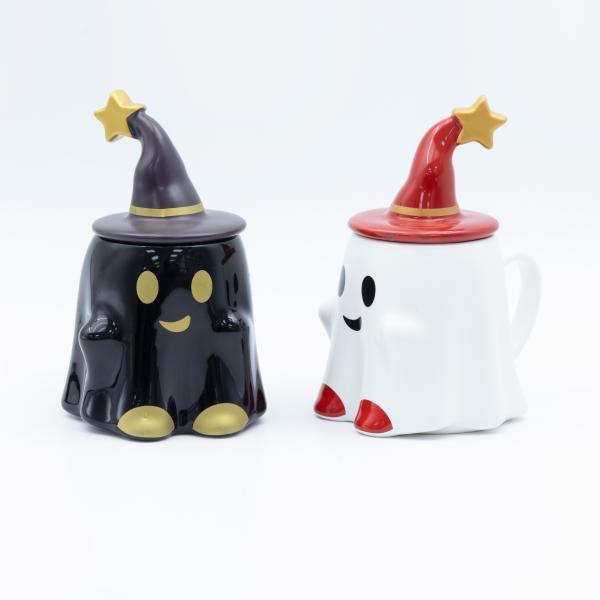 Quality Ceramic Coffee Customizable Bulk Halloween Mugs With Lid For Gift Stores for sale