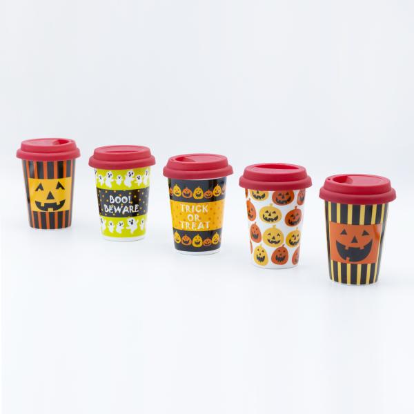 Quality Wholesale Ceramic Halloween Coffee Mug With Lid Customizable Designs For Gift Stores for sale
