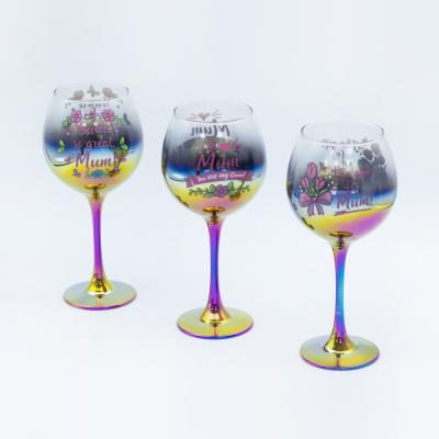 China Mother's Day Glass Mug with Electroplating and Customizable Design for Elegant Coffee Cups for sale