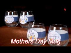 wine glass custom mother's day cup with decal fired 480ml for souvenir wholesale shop