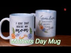 mothers day 330 ml mug with marble glaze and decal paper fired for mothers