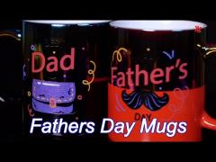 partial  electroplating before glitter decal fired father's day mug dia 8.8*8.8cm 11cmh 430ml