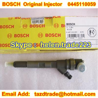 China BOSCH Original and New CR Injector 0445110059 / 0 445 110 059 original and genuine for sale