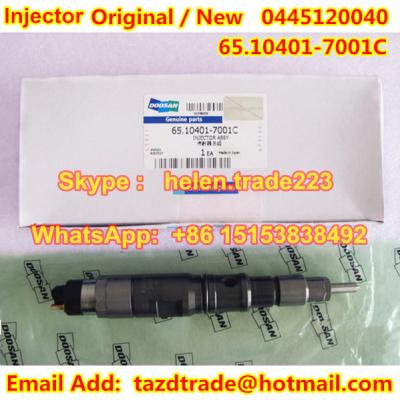 China BOSCH Original /New Injector 0445120040 / 65.10401-7001C for DAEWOO DOOSAN for sale