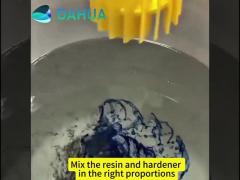 Application of epoxy resin on steel plates