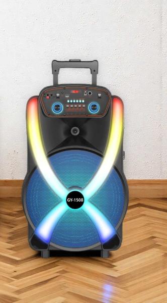 Quality 442*382*715MM Portable Party Speaker with 50W Power and 18-inch Bass Speakers for Karaoke and Outdoor Events for sale