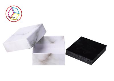 Cina Contenitore di gioielli di marmo bianco con la laminazione di Matt di trattamento di superficie dell'inserzione della schiuma in vendita