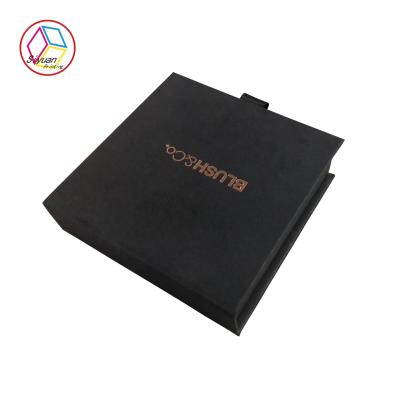 Cina Stagnola di oro pieghevole del contenitore di regalo della carta dei gioielli che timbra servizio di seta dell'OEM dell'inserzione in vendita