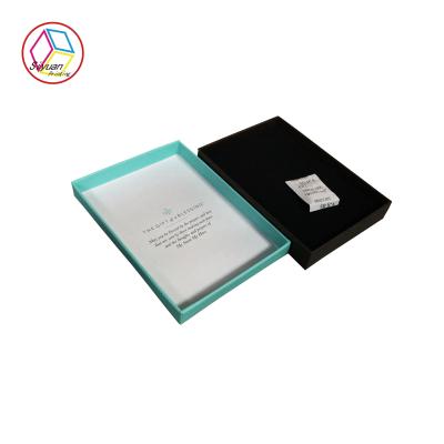 Cina Contenitore di regalo blu della carta dei gioielli del lago, amichevole eco- del contenitore di regalo della collana in vendita
