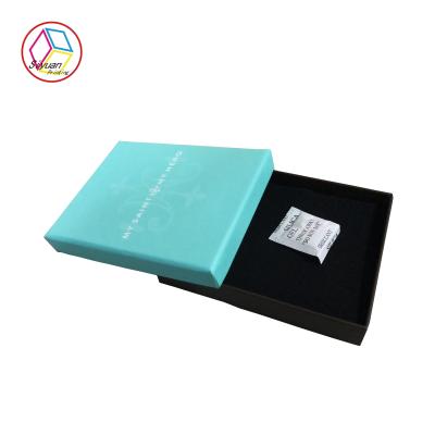 Cina Contenitore di regalo blu della carta dei gioielli del lago, amichevole eco- del contenitore di regalo della collana in vendita