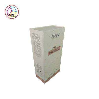 China Amichevole eco- materiale strutturato cosmetico bianco della carta di superficie del contenitore di regalo for sale