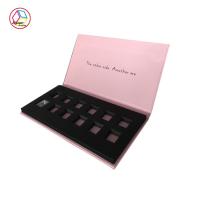 China Foldable Empty Chocolate Gift Boxes Pink Color Flat Pack 20x20x5cm Customizable for sale