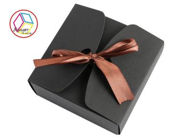 Cina Il bigné di carta nero inscatola l'inserzione dell'ANIMALE DOMESTICO di stampa della carta sottile CMYK Pantone in vendita