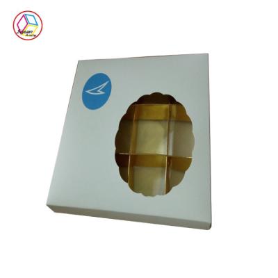 Cina Contenitori di carta eleganti di bigné/grado decorativo della cassaforte dell'alimento delle scatole da pasticceria in vendita