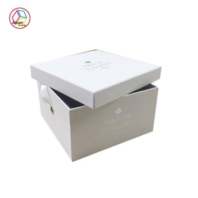 Cina Contenitore di regalo in due pezzi del dolce di cioccolato per colore di bianco del partito di festa in vendita