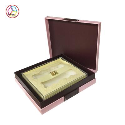 Cina carta patinata quadrata asportabile della carta kraft Di forma di 2 del pezzo scatole da pasticceria in vendita