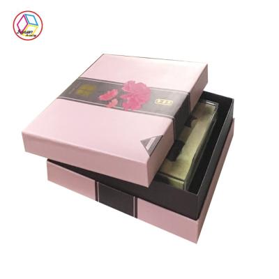 Cina carta patinata quadrata asportabile della carta kraft Di forma di 2 del pezzo scatole da pasticceria in vendita