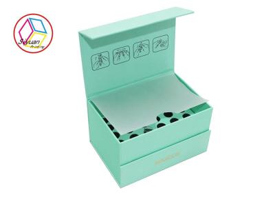 Cina Carta patinata personale di forma di rettangolo di colore verde della scatola di bellezza del profumo in vendita