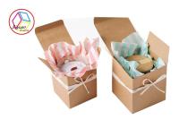 China Wholesale Custom Logo Brown Kraft Candle Boxes Recyclable Eco Friendly Packaging 10x10x10 cm for sale