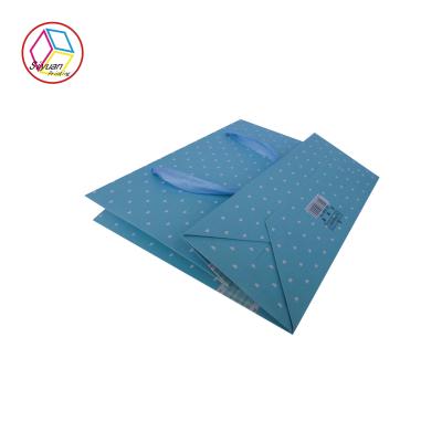 Cina Maniglia torta blu personale della carta patinata di colore dei sacchetti della spesa in vendita