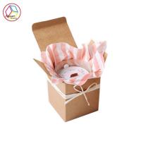 China Wholesale Custom Logo Brown Kraft Candle Boxes Recyclable Eco Friendly Packaging 10x10x10 cm for sale