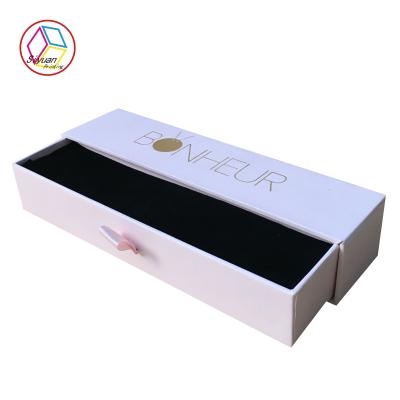 Cina Il contenitore di regalo d'imballaggio della carta dei gioielli della collana sventa timbrando la scatola di carta del cassetto in vendita