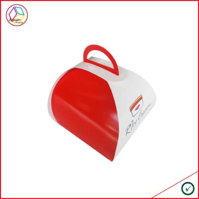 Cina Forma su ordinazione FSC dei contenitori di carta pieghevoli di bigné del bordo di avorio del commestibile in vendita
