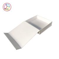 China White Cardboard Flip Gift Box with Matte Lamination Custom Size for sale
