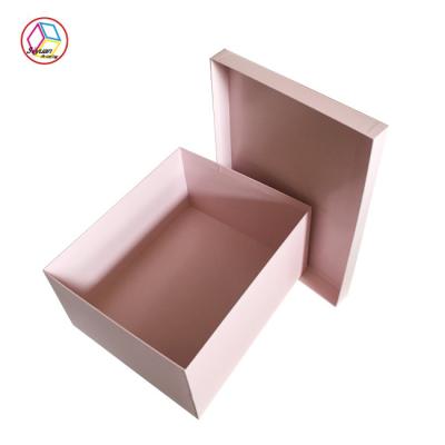 Cina Rosa su misura due contenitori di regalo duri del cartone dei pezzi Matte Lamination in vendita