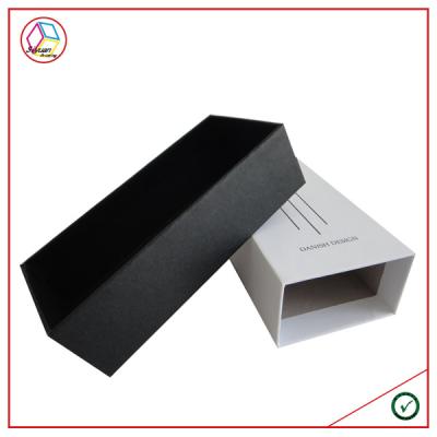 China Wit Buitensporig Document Giftvakje Pen Packing Rectangular Sliding Box Matt Lamination Te koop
