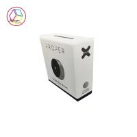 China White Rectangular Cardboard Gift Box with EVA Insert 10x10x5 cm Custom Logo for sale